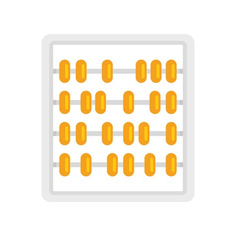 School Abacus Icon Flat Vector Math Calculator 17337146 Vector Art At