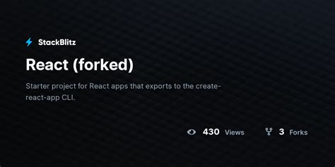 React Forked Stackblitz