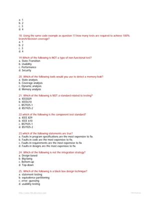 Istqb Question Paper Dump 4 PDF