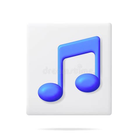 3D Music Note Icon Isolated On White Stock Vector Illustration Of