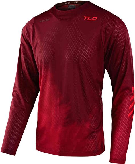 Troy Lee Designs Skyline Air Fades 긴소매 자전거 저지 저렴하게 구매 가능 FC Moto