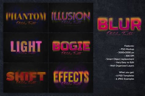 Gradient Blur Text Effect Scene Generators Ft Text And Photoshop Envato