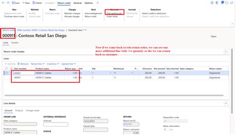 Return To Customer Disposition Code For Sales Return Order In