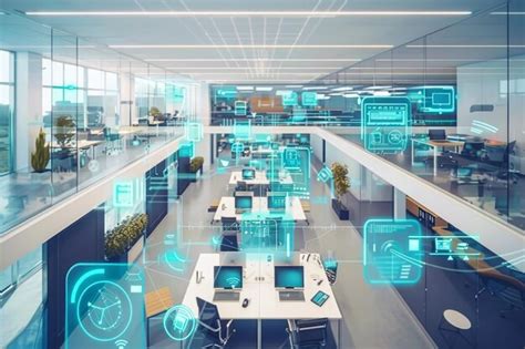 Smart Office With Interconnected Devices And Digital Whiteboards For Seamless Communication