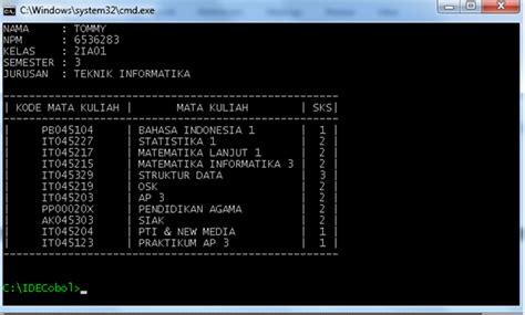 Ilham Program Tabel Pada COBOL