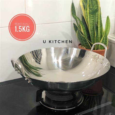 High Quality Stainless Steel Double Ears Deep Wok Stainless Steel