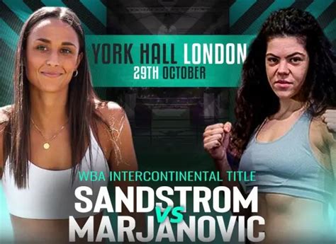 Boxing Linn Sandstrom To Make Uk Debut Vs Sara Marjanovic Fight News Australia