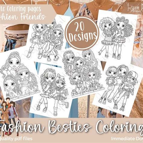 Barbie Coloring Pages Etsy