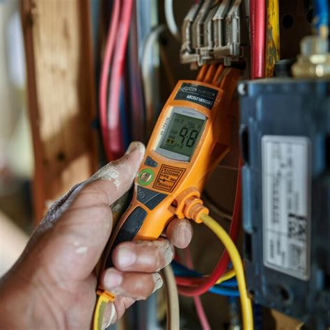 A Closeup Of An Electrical Outlet Tester Checking For Proper Wiring