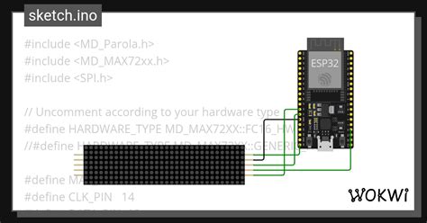 Esp32 Mdmax72xx Basic Wokwi Esp32 Stm32 Arduino Simulator