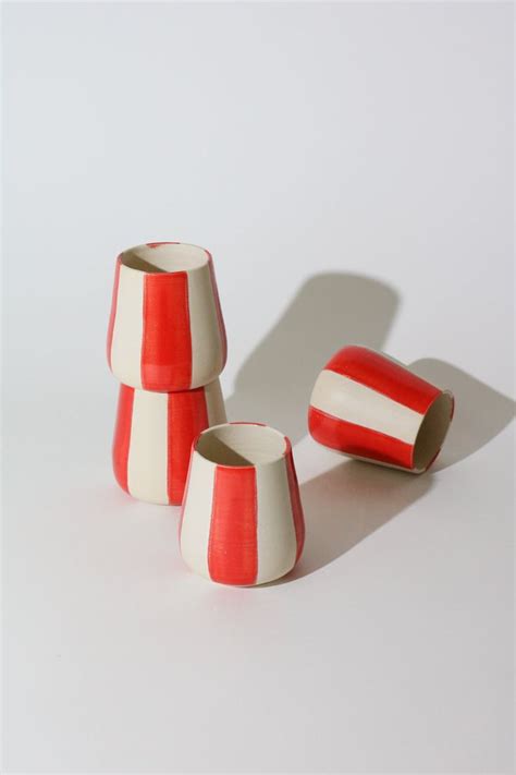 Ixtali Candleholders In 2024 Striped Bowl Striped Dish Pottery