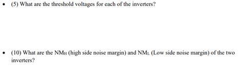 Solved 5 15pts In The Plot Below The Voltage Transfer