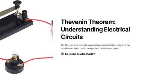 Thevenin Theorem Understanding Electrical Circuits