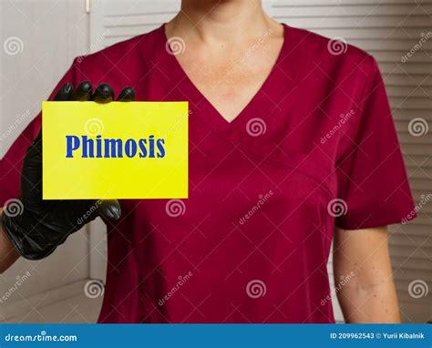 Medical Concept Meaning Phimosis With Sign On The Sheet Stock Image Image Of Character Pain