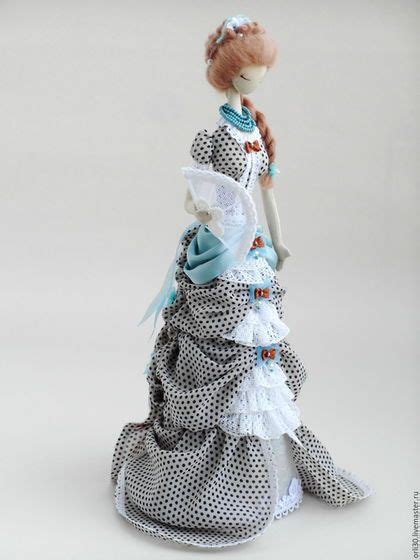 Текстильная кукла Тряпиенса Платье в горошек Изольда в интернет магазине на Ярмарке Мастеров