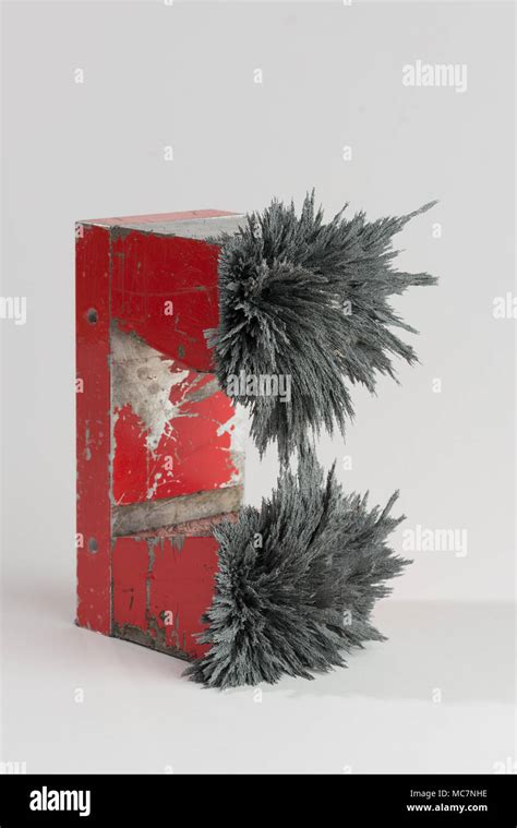 Very Large Powerful Industrial Magnet Illustrating Magnetic Force And