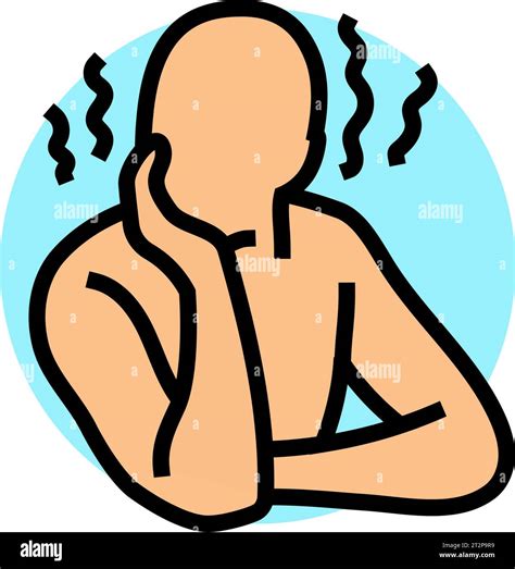 Difficulty Focusing Disease Symptom Color Icon Vector Illustration