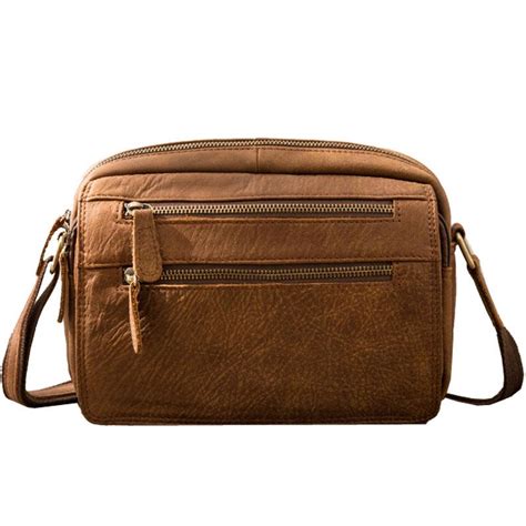 Small Cool Leather Mens Messenger Bags Shoulder Bag For Men