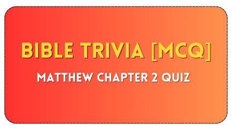Bible Quiz Matthew Chapter