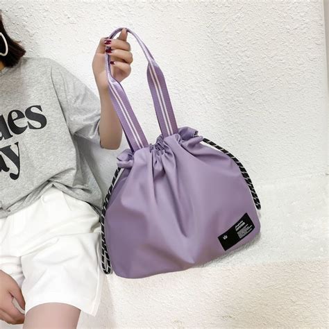 Badu Bg Модна дамска спортна чанта за гимнастика Чанти с шнурове Фитнес ръчна чанта Оксфорд