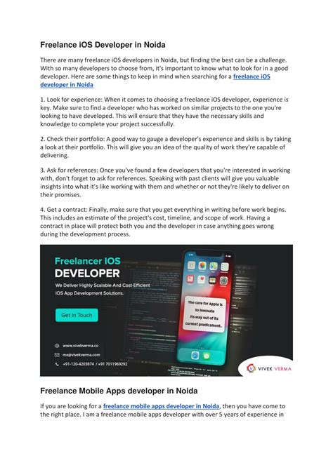 PPT Freelance Mobile App Designer And Developer In Noida India