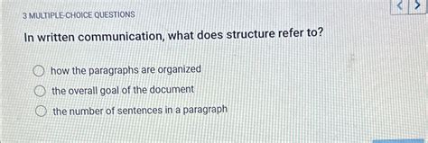 Solved 3 ﻿multiple Choice Questionsin Written Communication