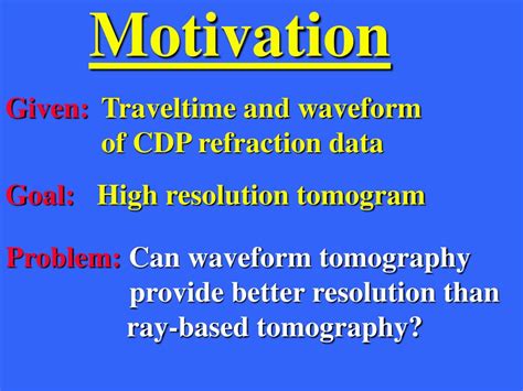 Ppt First Arrival Traveltime And Waveform Inversion Of Refraction Data Powerpoint Presentation