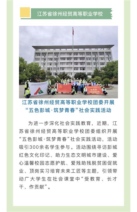 团市委公众号报道我校“五色彭城·筑梦青春”社会实践活动 江苏省徐州经贸高等职业学校团委