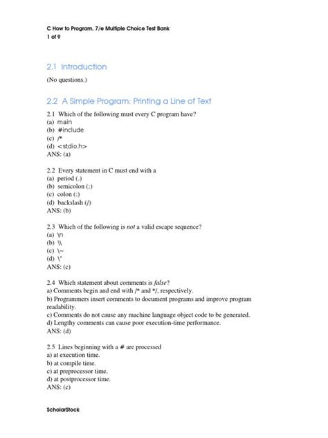 chapter 2 deitel test pdf c programming language variable