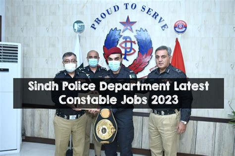 Sindh Police Department Latest Constable Jobs 2023