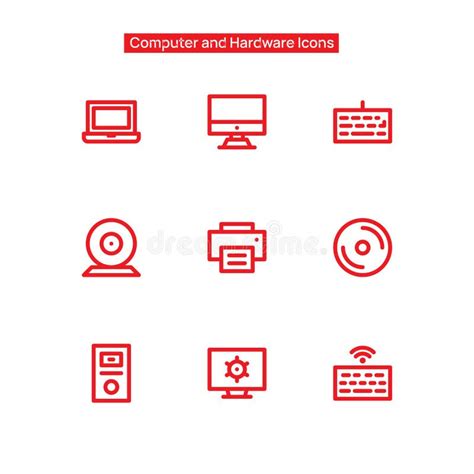Computer And Hardware Icon Design Stock Vector Illustration Of Hardware World 301560664
