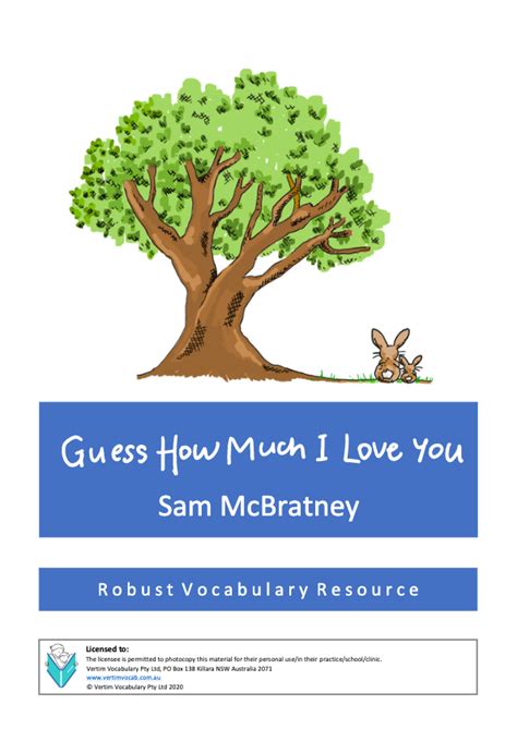 Guess How Much I Love You Vertimvocab
