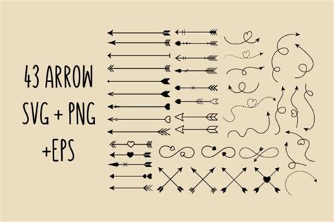 Arrows Svg Bundle Outline Clipart Graphic By Svgxoxo · Creative Fabrica