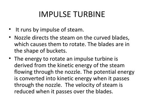 Reaction And Impulse Turbine Comparison PPT