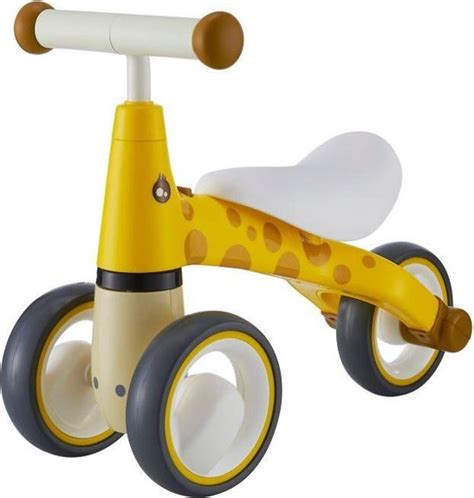 Kinder Loopfiets Driewieler Geel And Wit