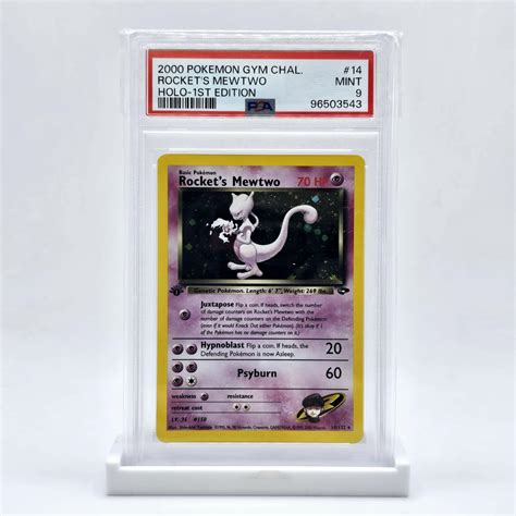 Psa 9 Rockets Mewtwo Holo Pokemon 2000 Gym Challenge 1st Edition