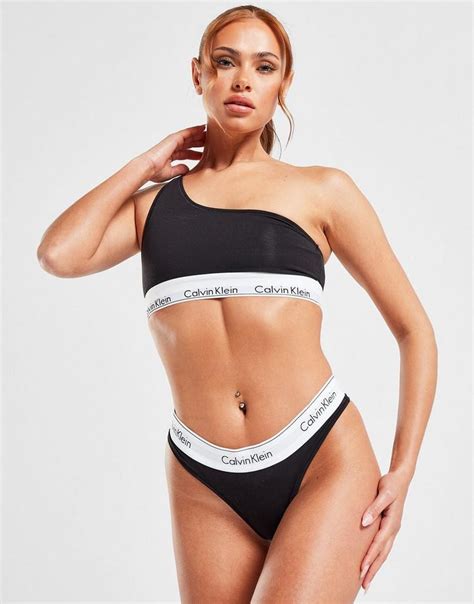Calvin Klein Modern Cotton Thong Womens Underwear Black 0f3786e 001