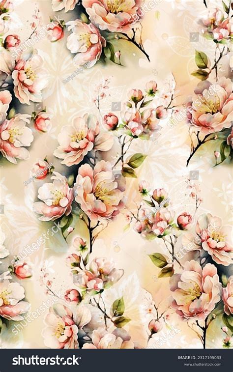 Design Textile Abstract Flower Background Stock Illustration 2317195033