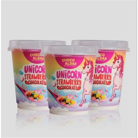 UNICORN STRAWBERRY CHOCOALBAB 3TUB Shopee Malaysia