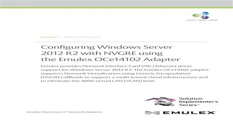 Pdf Configuring Windows Server 2012 R2 With Nvgre Using The Dokumen