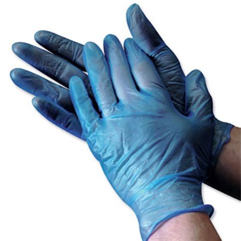 Disposable Blue Vinyl Powder Free Gloves Acs Packaging Supplies