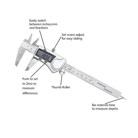 Digital Caliper Stainless Steel Electronic Measuring Tool With IP54