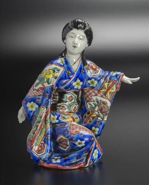 Yahooオークション 九谷焼 八幡窯 色絵美人像 古美術