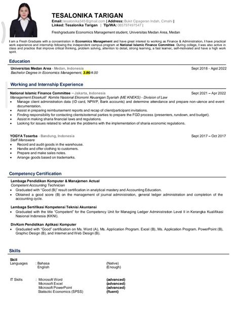 Tesalonika Tarigan On Linkedin Kepada Yth Bapakibu Recruiter Dan