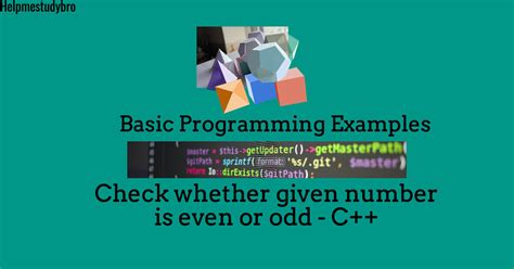 Check Odd Or Even Number Helpmestudybro