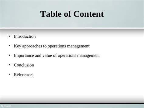 Operations Management Report Strategies And Leadership