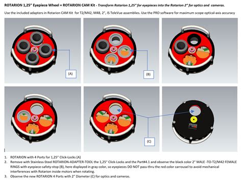 Rotarion Remote Telescope Wheel For Optics And Imaging Devices