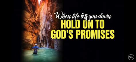 Credit To Ccfmain Let You Down Let It Be Gods Promises