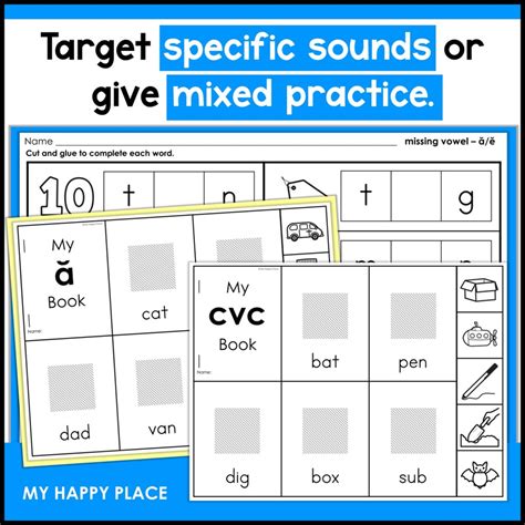 cvc words worksheets kindergarten phonics practice