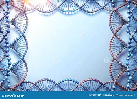 Ai Powered Bioinformatics Border Frame Concept As A Minimalistic Border Frame With Dna Strands